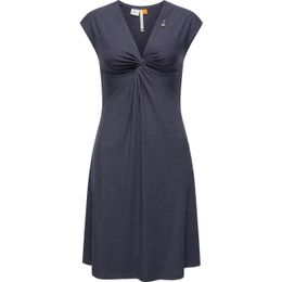 Jerseykleid Ragwear "Sommerkleid Comfrey Solid", Damen, Gr. XL, N-Gr, blau (navy), Obermaterial: 48% Viskose CV. 47% Polyester PES. 5% Elasthan EL., Kleider Jerseykleid