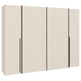 Kleiderschrank FORTE "Narago, OTTOs Choice, Kombischrank, TOPSELLER, Paneele wechselbar", beige (cashmir sand), B:270,3cm H:210cm T:61cm, Schr&auml;nke, Kleiderschrank, gestalte die Schwebet&uuml;ren einfarbig oder 2 farbig, Made in Europe, Topseller