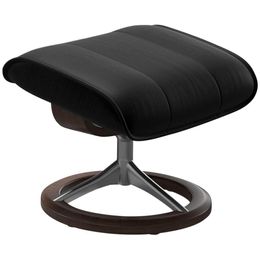 Fu&szlig;hocker stressless "Admiral", schwarz (schwarz batick), B:55cm H:41cm T:39cm, Leder BATICK: BATICK ist ein leicht korrigiertes, durchgef&auml;rbtes und genarbtes M&ouml;belleder, bei dem die meisten Unebenheiten und Spuren in der Regel entfernt wurden., Hocker, Fu&szlig;hocker, mit Signature Base, Gestell Wenge