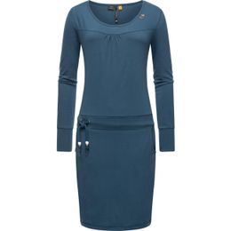 Jerseykleid Ragwear "Jerseykleid Penellope", Damen, Gr. 3XL, N-Gr, blau (petrol), Obermaterial: 100% Baumwolle CO. Obermaterial: 100% Baumwolle CO., Kleider Jerseykleid