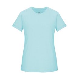 T-Shirt Killtec "KOS 31 WMN TSHRT", Damen, Gr. 46, hellblau, Obermaterial: 61% Polyester, 30% Polyamid, 9% Elasthan, Rundhals, Shirts T-Shirt, Schnelltrocknend, angenehmer Tragekomfort, recyceltes Material