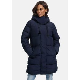 Winterjacke Marikoo "Marikoo Kaituu Damen Winter Steppjacke N008", Damen, Gr. XL, blau (navy), Obermaterial: 100% Polyester PES., Jacken Winterjacke