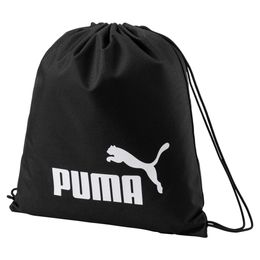Sporttasche Puma "PHASE GYM SACK", Damen, Gr. B/H/T: 37,5cm x 43cm, schwarz (Puma schwarz), Web, Polyester, unifarben, Taschen Sporttasche, sportlich, f&uuml;r Erwachsene, aus robustem Polyester, pflegeleicht