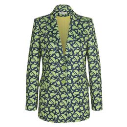Jackenblazer Alba Moda "Blazer Blazer", Damen, Gr. 36, gr&uuml;n (gr&uuml;n, marine), Obermaterial: 95% Polyester PES. 5% Elasthan EL., Modern, figurbetont, Blazer Jackenblazer