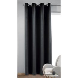 Vorhang HOMING "Mia" Gr. 1, schwarz, B:140cm H:245cm, Polyester, Gardinen, Vorhang, Fertigschal
