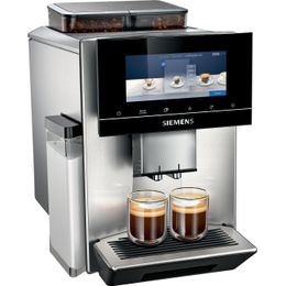 Siemens Kaffeevollautomat "EQ900 TQ907D03, intuitives 6,8" TFT-Display, 2 Bohnenbeh&auml;lter", silber (edelstahlfarben), B:31,5cm H:39,2cm T:47cm, Kaffeevollautomaten, Barista-Modus, App, Ger&auml;uschreduzierung, 10 Profile, edelstahl, Kaffeevollautomat