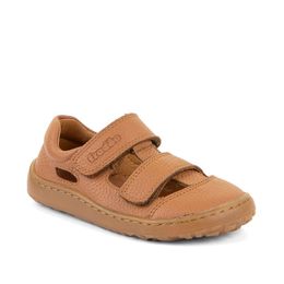 Klettschuh froddo "Barfoot_Sandal", M&auml;dchen, Gr. 28, cognac, Leder, Basic, Schuhe Klettschuh, Barfu&szlig;schuh, Kinderschuh mit Klettverschluss