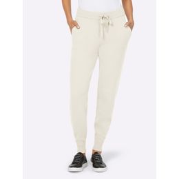 Strickhose Heine, Damen, Gr. 34, Normalgr&ouml;&szlig;en, beige (ecru), 50% Viskose, 28% Polyester, 22% Polyamid, unifarben, 7/8-L&auml;nge, Hosen Strickhose