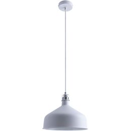 Paco Home Pendelleuchte "JAMES", wei&szlig;, 1, &Oslash; 30cm H: 19,5cm, Leuchten, K&uuml;chenlampe H&auml;ngend H&auml;ngelampe Esszimmer Esstischlampe Industrial, Pendelleuchte