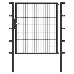 GAH Alberts Zauneinzelt&uuml;r ALBERTS "Flexo", grau (anthrazit), B:125cm H:140cm, Stahl, Tore, 125 cm Breite, in versch. H&ouml;hen