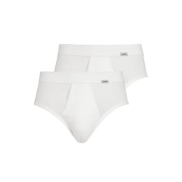 Slip Jockey "Slip Luxury Cotton Classic Brief 2P 2er Pack", Herren, Gr. L, wei&szlig;, Obermaterial: 100% Baumwolle CO., Unterhosen Slip