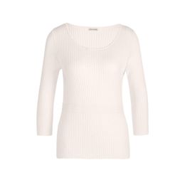 Longpullover Alba Moda "Pullover Pullover", Damen, Gr. 48, beige (ecru), Obermaterial: 80% Viskose CV. 20% Polyamid PA., Modern, Pullover Longpullover
