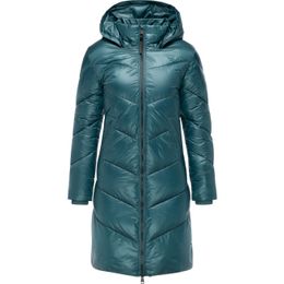 Wintermantel Ragwear "Wintermantel Rebelka Shiny YOUMODO", Damen, Gr. XXL, gr&uuml;n (ocean gr&uuml;n), Obermaterial: 100% Polyester PES. Obermaterial: Futter: 100% Polyester PES. 100% Polyester PES., M&auml;ntel Wintermantel