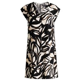BETTY & CO Bodykleid BETTY & CO "Casual-Kleid mit Print", Damen, Gr. 38, EURO, bunt (schwarz, nature), Obermaterial: 100% Viskose CV., Kleider Bodykleid