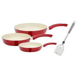 Pfannen-Set GSW "CERAMICA beige", rot, &Oslash;:28cm, Pfannen, Induktion