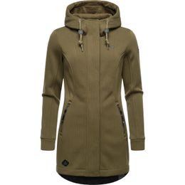 Kapuzensweatjacke Ragwear "Sweatjacke Letti Bonded", Damen, Gr. XL, gr&uuml;n (olive), Obermaterial: 100% Polyester PES. Futter: 100% Polyester PES., Jacken Kapuzensweatjacke