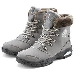 Winterstiefelette Lascana "Winterboots, Outdoorstiefelette, Stiefel, Stiefelette, Schneestiefel", Damen, Gr. 42, grau (anthrazit), Obermaterial: 100% Synthetik. Decksohle: 100% Polyester. Futter: 100% Polyester. Laufsohle: 100% Synthetik, gemustert, Schuhe Winterstiefelette, mit wind-& wasserabweisender Tex-Membran