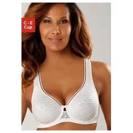 Minimizer-BH Nuance, Damen, Gr. 80, Cup E, beige (creme), Netz, Obermaterial: 80% Polyamid, 20% Elasthan, BHs Minimizer-BH, im modernen Design mit gl&auml;nzendem Material