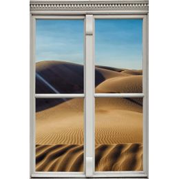 Wandsticker queence "W&uuml;ste", beige (natur), B:40cm H:60cm T:0,1cm, Wandtattoos, Wandsticker, Wandsticker, Wandbild, selbstklebend, 3D, Fenster