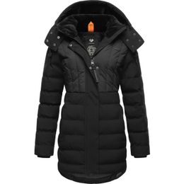 Wintermantel Ragwear "Winterjacke Ashanta Block", Damen, Gr. L, schwarz (schwarz23), Obermaterial: 100% Polyester PES. Obermaterial: Futter: 100% Polyester PES. 100% Polyester PES., M&auml;ntel Wintermantel
