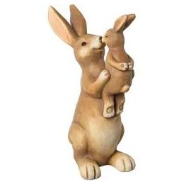 Osterhase CREATIV HOME "Osterdeko mit fr&ouml;hlichem Gesicht", braun, B:16,5cm H:25cm T:11cm, Keramik, Dekofiguren, Hase aus Keramik, H&ouml;he 25 cm