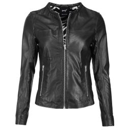 Lederjacke Maze "Lederjacke", Damen, Gr. XL, schwarz, Obermaterial: 100% Lammleder LEL. Futter: 100% Polyester PES., Jacken Lederjacke