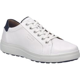 Sneaker Josef Seibel "Maddox 05, weiss-dunkelblau", Damen, Gr. 43, wei&szlig; (wei&szlig;, dunkelblau), Obermaterial: 100% Rindsleder Leather cow., Schuhe Sneaker