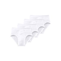 Slip Schiesser "Slip ESSENTIALS 4er Pack", Herren, Gr. XL, wei&szlig;, Obermaterial: 100% Baumwolle CO., Unterhosen Slip
