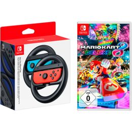 NINTENDO SWITCH Spielesoftware "Mario Kart 8 Deluxe + JoyCon Lenkrad", transparent (ohne farbbezeichnung), Nintendo Switch, Spielesoftware, Spielesoftware