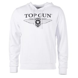 Kapuzensweatshirt Top Gun "Kapuzenpulli TG20201049", Herren, Gr. XL, wei&szlig;, Obermaterial: 100% Baumwolle CO., Pullover Kapuzensweatshirt