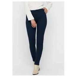 Chinohose Only "ONLPARIS REG CHINO PANT", Damen, Gr. 42, L&auml;nge 32, blau (navy blazer), Web, Obermaterial: 97% Baumwolle, 3% Elasthan, unifarben, lang, Hosen Chinohose, gepflegte Hose mit schmaler Beinform