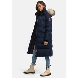 Winterjacke Marikoo "Marikoo Schneesternchen Damen Winter Steppjacke B890", Damen, Gr. L, blau (navy), Obermaterial: 100% Polyester PES., Jacken Winterjacke
