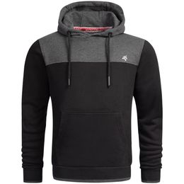 Kapuzenpullover Alessandro Salvarini "Alessandro Salvarini Herren Hoodie AS312", Herren, Gr. XXL, schwarz (schwarz, dunkelgrau), Obermaterial: 65% Baumwolle CO. 35% Polyester PES., Sweatshirts Kapuzenpullover