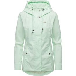 Outdoorjacke Ragwear "Outdoorjacke Alvena Summer YOUMODO", Damen, Gr. 5XL, gr&uuml;n (mint), Obermaterial: 100% Polyester PES. Obermaterial: Futter: 100% Polyester PES., figurumspielend, hoch geschlossener Ausschnitt, abgesteppte Kante, Jacken Outdoorjacke, Wasserdichte und atmungsaktive &Uuml;bergangsjacke