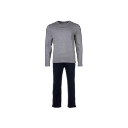 Marc O'Polo Schlafanzug MARC O'POLO "Pyjama MIX N MATCH", Herren, Gr. M, grau (grau, dunkelblau), Obermaterial: 100% Baumwolle CO(Bio)., Homewear-Sets Schlafanzug