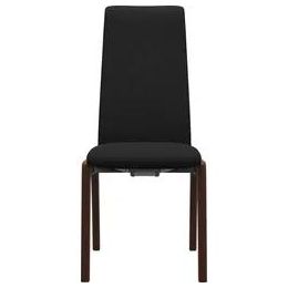 Polsterstuhl stressless "Laurel", braun (chestnut dinamica, walnuss), B:57cm H:105cm T:60cm, Microfaser DINAMICA (88% Polyester, 12% Polyurethan), St&uuml;hle, Polsterstuhl, High Back, Gr&ouml;&szlig;e M, mit abgerundeten Beinen in Walnuss