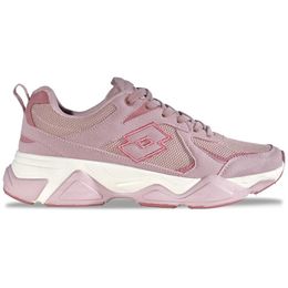 Sneaker Lotto, Damen, Gr. 37, rose, dunkelrose, Kunstfaser, Synthetik, mehrfarbig, Schuhe Sneaker, - in angesagtem Millenium Look