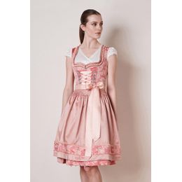 Kr&uuml;ger Dirndl KR&Uuml;GER "Dirndl Rosmerta (60cm)", Damen, Gr. 38, N-Gr, rosa, Obermaterial: 100% Polyester PES., herzf&ouml;rmiger Ausschnitt, Kleider Dirndl