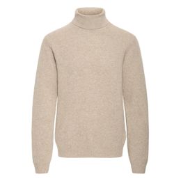 Rollkragenpullover Casual Friday "Strickrollkragenpull CFKarl", Herren, Gr. XXL, silber (silber mink melange), Obermaterial: 80% Wolle WO. 20% Polyamid PA., Pullover Rollkragenpullover