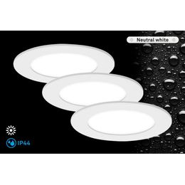 Briloner Leuchten LED Einbauleuchte "FLAT IN", wei&szlig; (wei&szlig;, neutral), Leuchten, LED Einbauleuchte