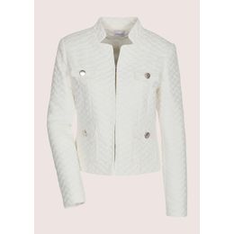 Madeleine Mode Jackenblazer MADELEINE "Blazer Jerseyblazer mit Steppstruktur", Damen, Gr. 40, wei&szlig; (wollwei&szlig;), Obermaterial: 70% Polyester PES. 27% Viskose CV. 3% Elasthan EL., Modern, tailliert, Blazer Jackenblazer, hochwertige Jersey-Jaquard