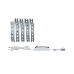 Paulmann LED-Streifen "MaxLED 500 Basisset 1,5m Daylight IP20 6500K 9W 230/24V 20VA Silber", silber (silberfarben), Flammen 1 Stk., Lichterketten, LED-Streifen