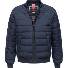 Bomberjacke Ragwear "Bolerojacke Bombina", Damen, Gr. XXL, blau (navy), Obermaterial: 100% Polyester PES. Obermaterial: Futter: 100% Polyester PES. 100% Polyester PES., Jacken Bomberjacke
