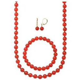 Collier-Set Lady, rot, Halsketten, Damen, N-Groesse