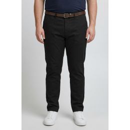 Jack & Jones PlusSize Chinohose "JPSTMARCO ADAM BELTED CHINO PLS", Herren, Gr. 46 (6XL), L&auml;nge 34, schwarz, Web, Obermaterial: 98% Baumwolle, 2% Elasthan, JACK & JONES PLUSSIZE, unifarben, slim fit kn&ouml;chellang, Hosen Chinohose