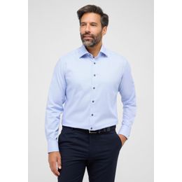 Langarmhemd Eterna "MODERN FIT", Damen, Gr. 46, Normalgr&ouml;&szlig;en, blau (hellblau), 100% Baumwolle, tailliert, Manschette, Hemden Langarmhemd, NON IRON (b&uuml;gelfrei)