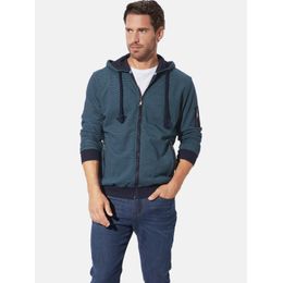 Kapuzensweatjacke Babista "Sweatjacke NOLIENZA", Herren, Gr. M, blau (dunkelblau), Obermaterial: 70% Baumwolle CO. 30% Polyester COOLMAX PES(Coolmax)., Sweatjacken Kapuzensweatjacke