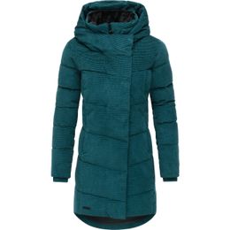 Wintermantel Ragwear "Wintermantel Pavla Cordy YOUMODO", Damen, Gr. L, blau (ocean gr&uuml;n), Obermaterial: 100% Baumwolle CO. Obermaterial: Futter: 100% Polyester PES. 100% Polyester PES., M&auml;ntel Wintermantel
