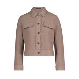Jackenblazer Betty Barclay "Blazer-Jacke mit aufgesetzten Taschen", Damen, Gr. 42, beige, Obermaterial: 60% Viskose CV. 40% Wolle WO., Blazer Jackenblazer