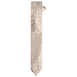 Krawatte BOSS "H-Tie 6 cm", Herren, beige, Web, Materialmix, gemustert, festlich, Krawatten Krawatte, aus einem Seiden-Mix mit Jacquard-Muster